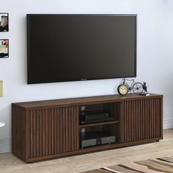 Latitude Run® Irwin 67.7" W Mid Century Modern TV Stand with Storage and Shelves to fit up to 75 ...